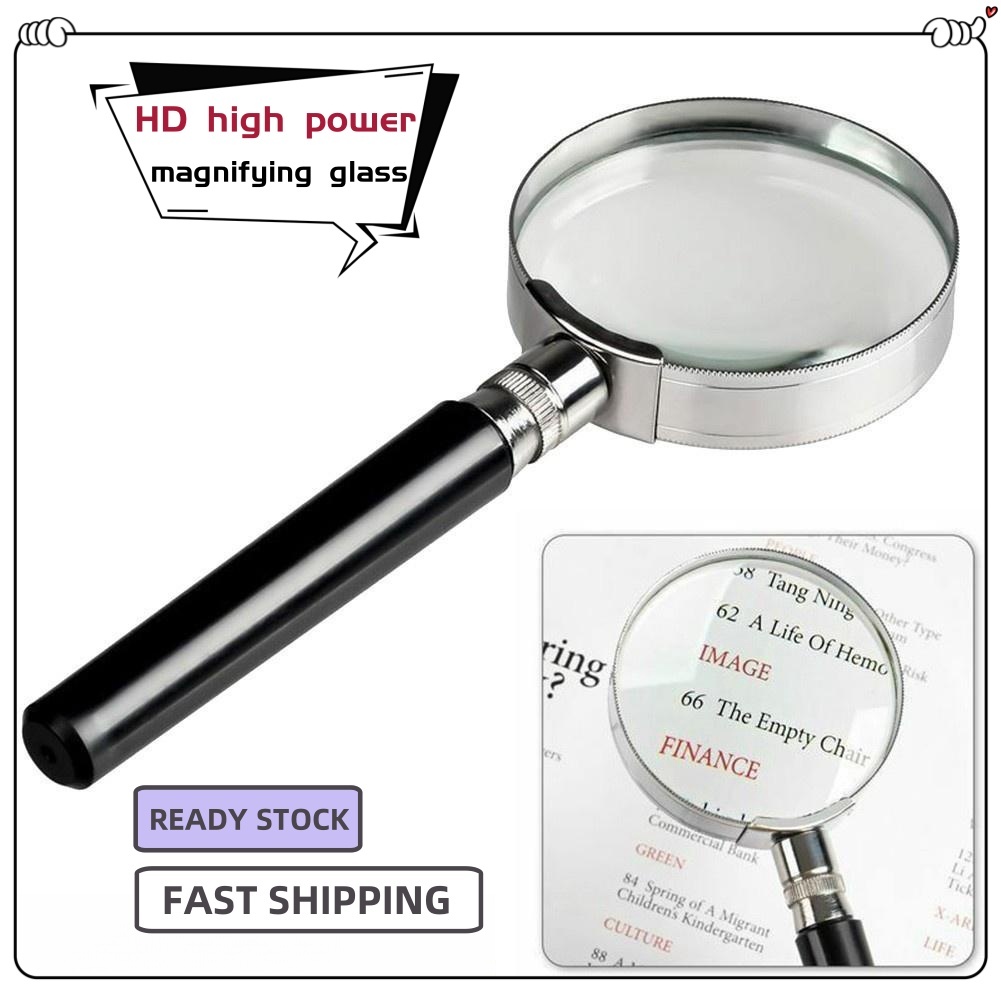 10X Magnification Handheld Magnifier Magnifying Glass Handle (50-100)mm ...