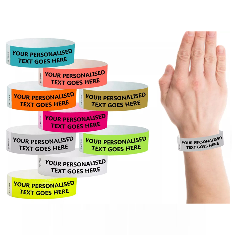 Personalised Paper Wristbands Custom Wrist Bands For Party Festivals ...