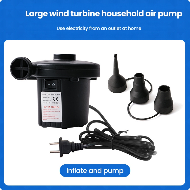 Electric Air Pump Home Inflate Deflate for Air Mattress Swimming Pool ...