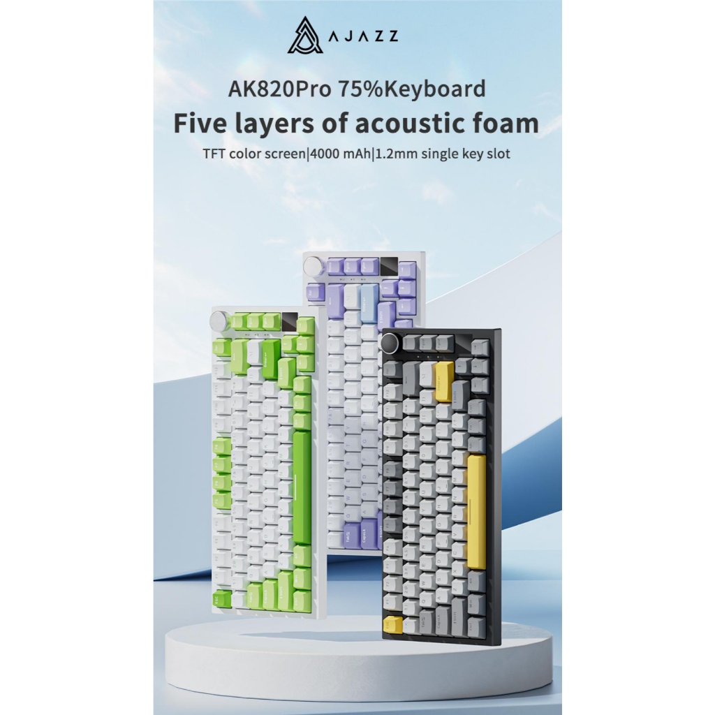 Ajazz Ak820 MOA Version Customized Mechanical Keyboard Hot-Swap Gasket ...