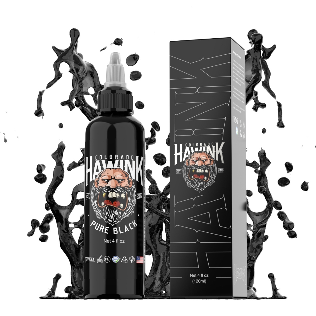 Hawink 30ML/120ML/240ML Tattoo Ink Pure Black Or Concentrated Black ...