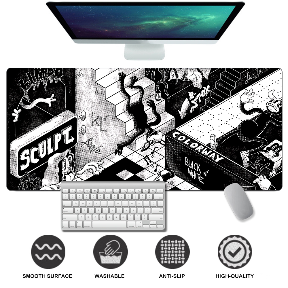 Cartoon animation Mousepad Flower Extended Mousepad Large Gaming Mouse ...