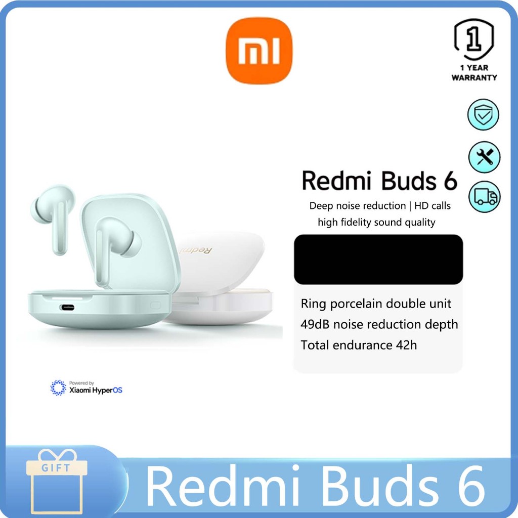 XiaoMi Redmi Buds 6 True wireless Bluetooth headphones for in-ear ...