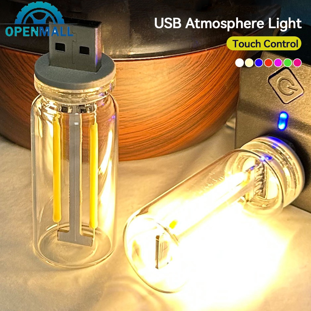 OM 1PC USB Touch Control LED Night Light Atmosphere Light Edison Bulb ...