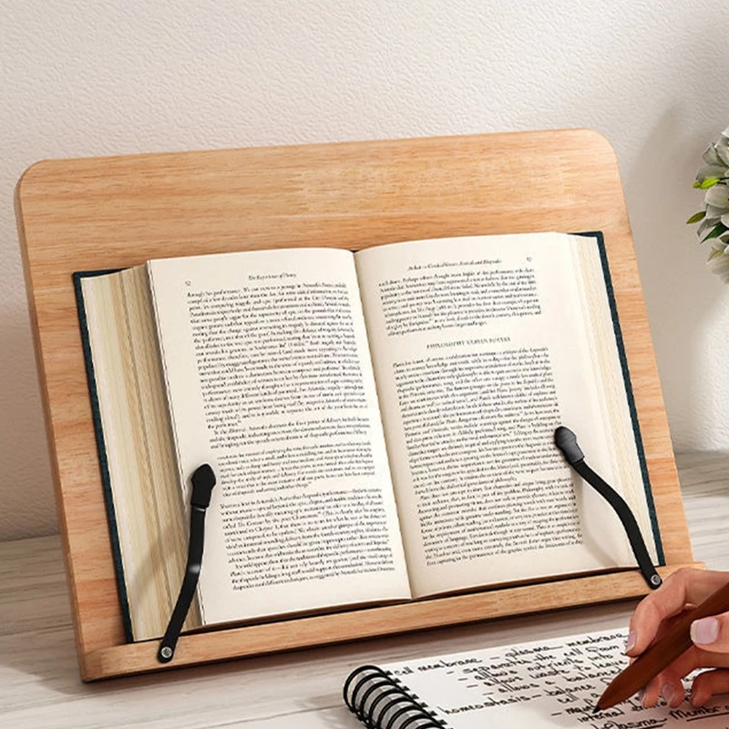 Adjustable Reading Bookstand Wooden Book Holder Stand Foldable For ...