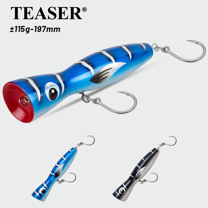 TEASER【WD132】1PC ±20cm ±120g Popper Fish Lure Topwater Simulation Bait ...