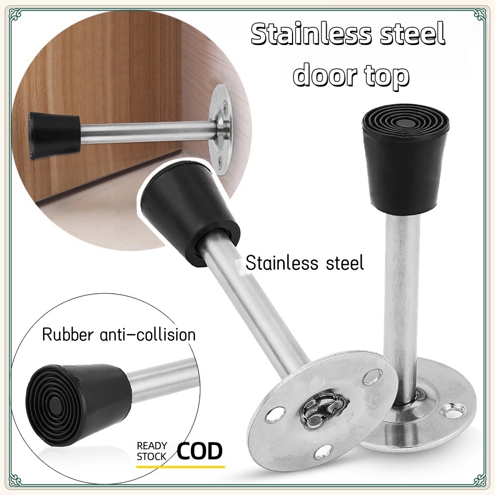 Stainless Steel Door Stopper Door Anti Collision Rubber Buffer Door ...
