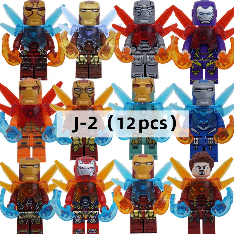 12pcs/set Hero with Armor Suit Mini Figures Mk40 Building Blocks kids ...