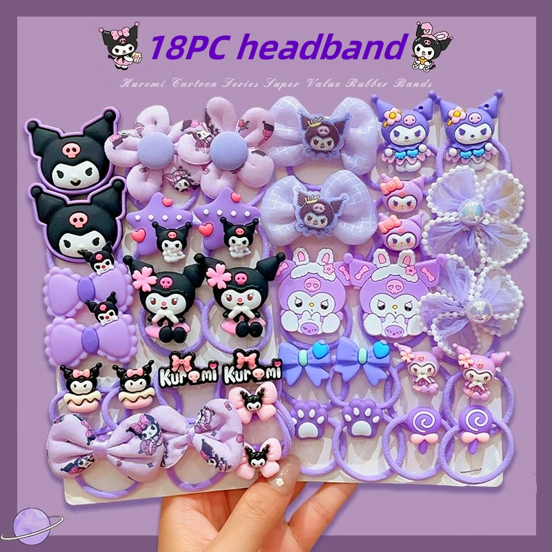18pcs Set Kawaii Hair Ties Anime Hair Ring Ornaments Cinnamoroll My ...