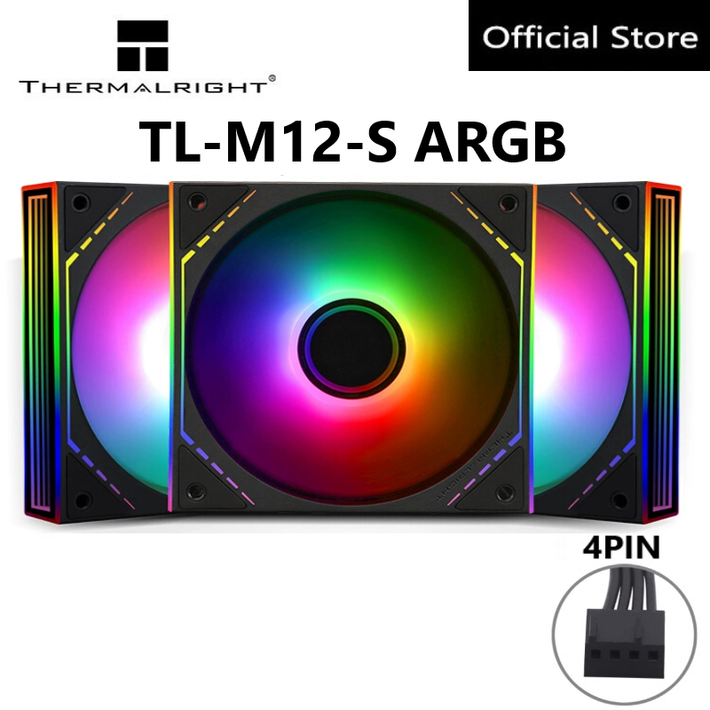 Thermalright TL-M12-S Black ARGB Case Fan 120mm CPU Cooler Fan Comes ...