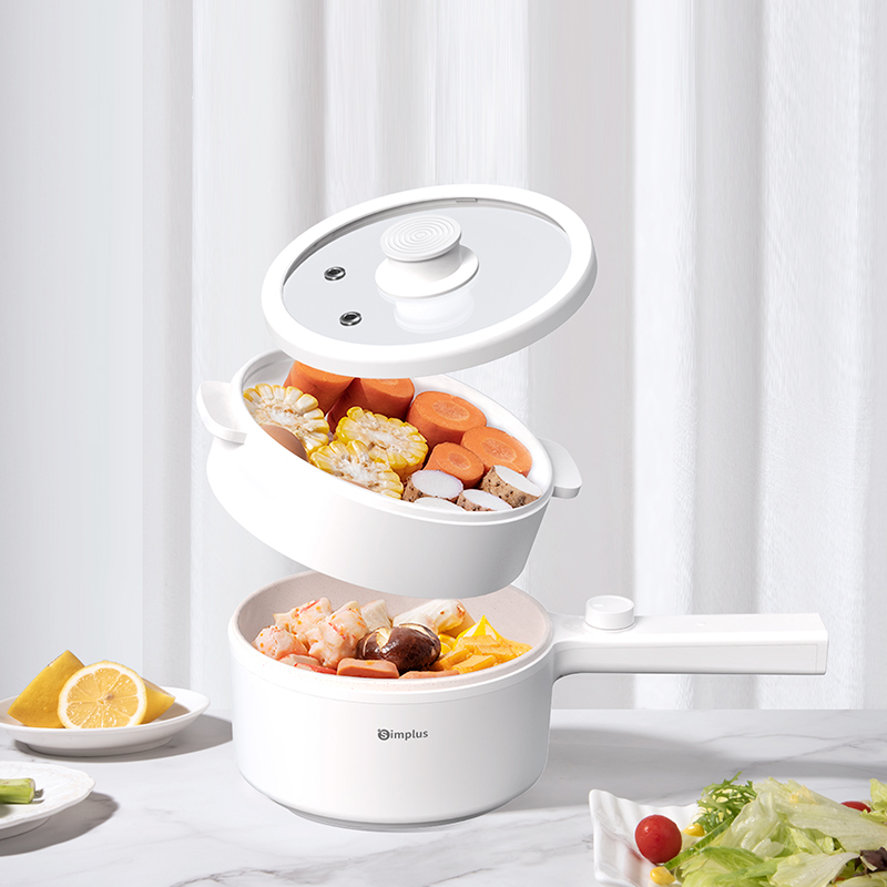 Simplus Electric Cooker with Steamer Rice Cooker Ceramic Nonstick Pot ...