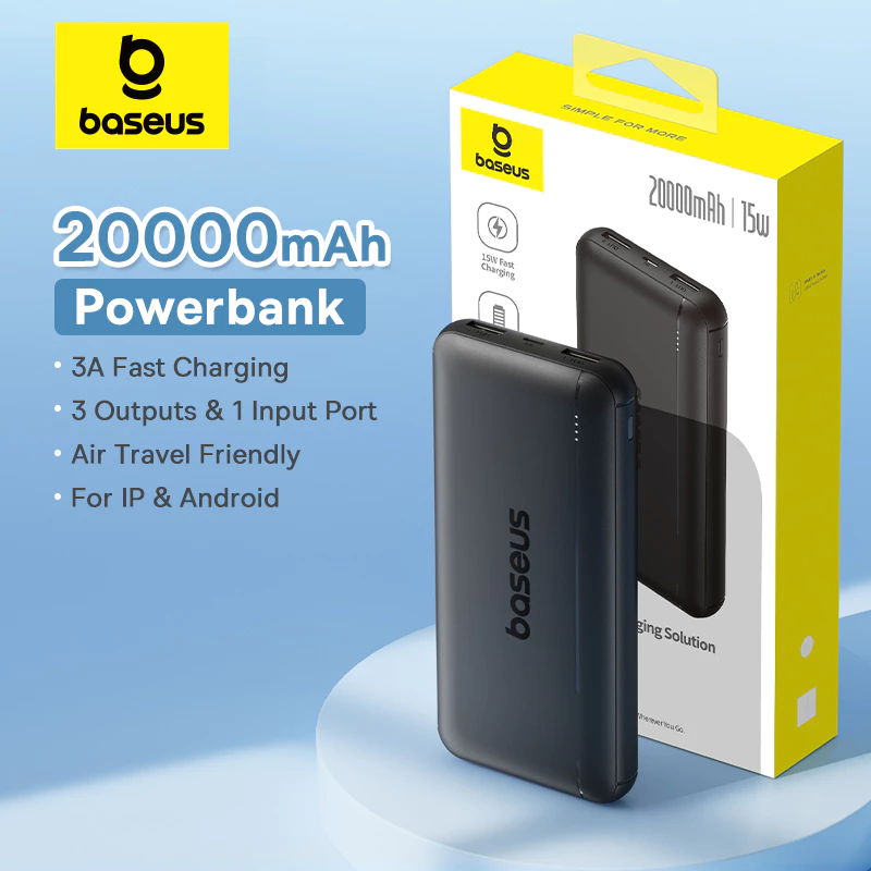 Baseus Lipow 20000mAh Powerbank 15W Fast Charging Power Bank | Shopee Philippines