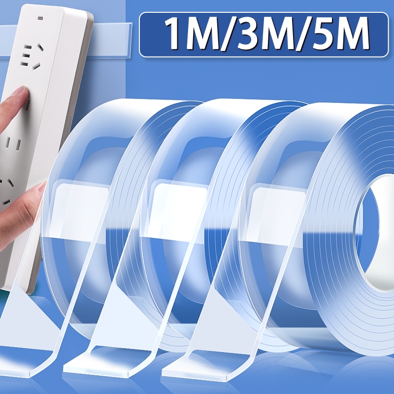 Nano Double Sided Tape 10/15/20M Clear Multifunction Nano Tape Strongly Sticky Strong Viscosity ...