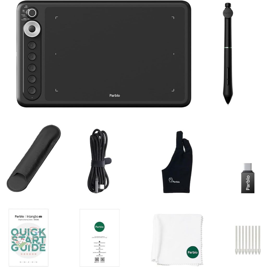 Parblo Intangbo X7 Drawing Tablet 18 x 12 cm Digital Graphic Tablets ...