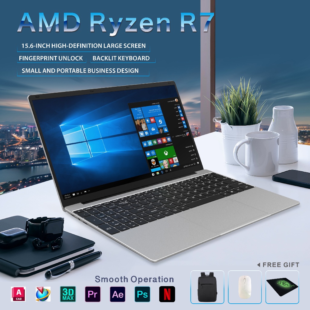 〔Brand new〕Dell laptop AMD Ryzen 7 Laptop 15.6-inch HD screen DDR4 RAM ...