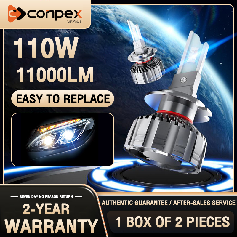 CONPEX M8 pro Car headlights 110W 11000LM 6500K VOLTAGE 9V-30V CURRENT 4A white color led for ...