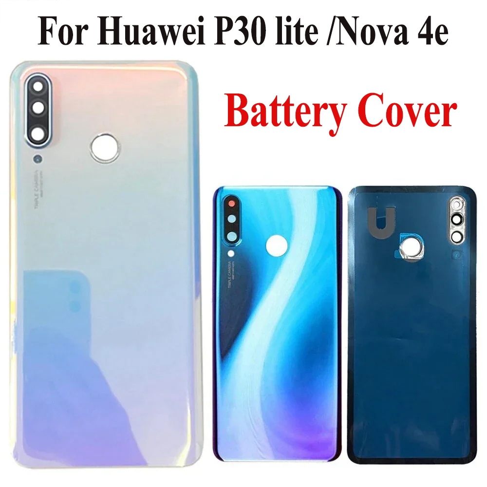 For Huawei P30 lite Back Battery Cover Door Rear Glass Housing For ...