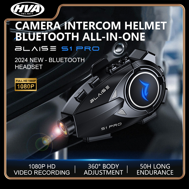 HVA BLAISE Intercom Headset S1 PRO Dash Cam for motorcycle Waterproof ...