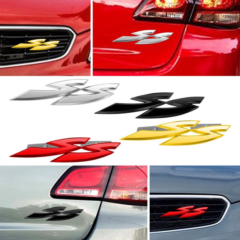 Car Styling 3D Metal SS Logo Fender Rear Trunk Body Badge Sticker Front ...