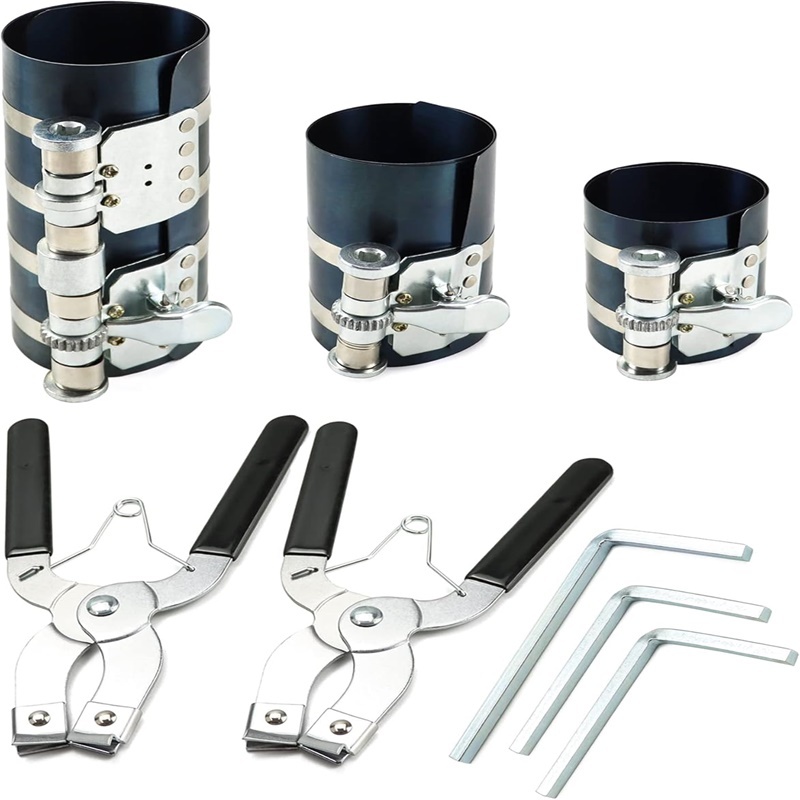 Piston Ring Compressor Engine Ratchet Type Clamp Band Installer Car ...