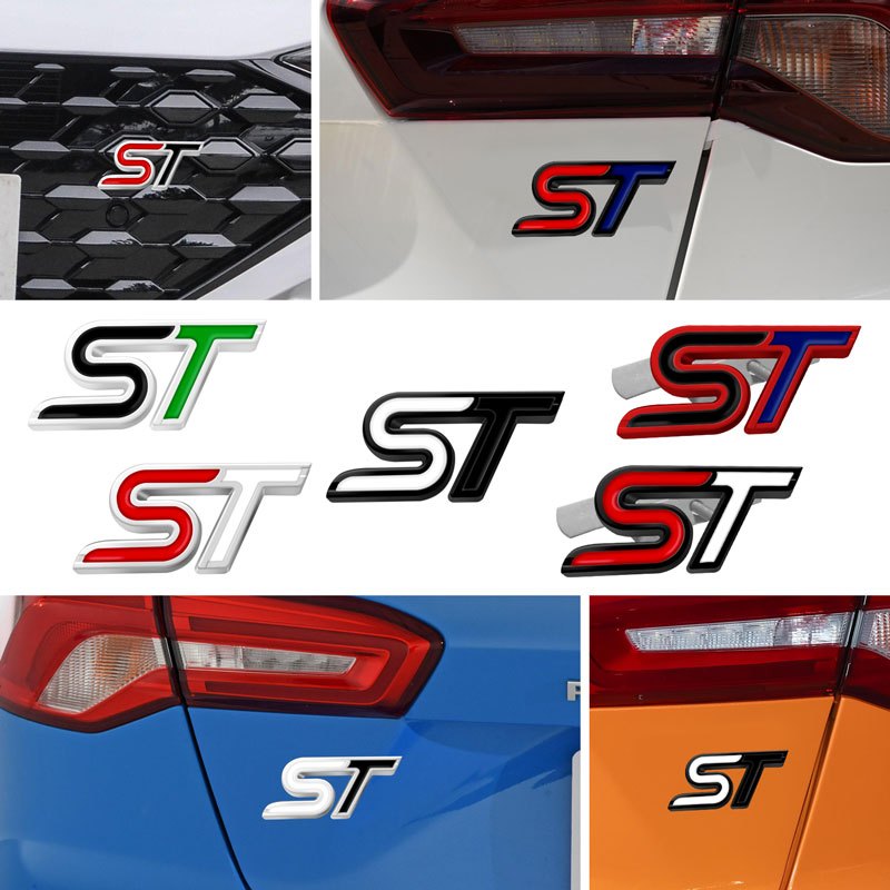 3D Metal ST Logo Front Grille Emblem Decor For Ford Fiesta Focus Mondeo ...