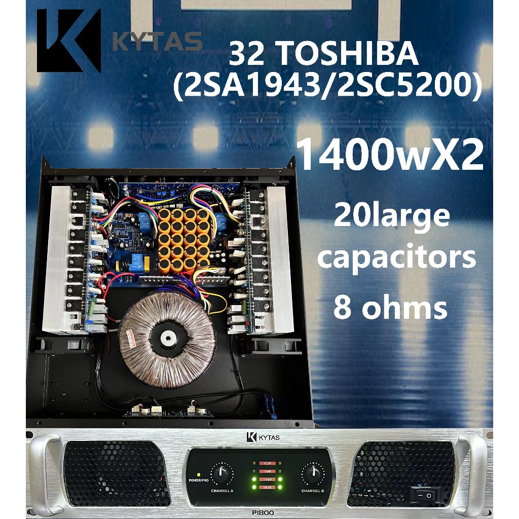KYTAS Class H professional power amplifier 2U 1400 watt × two channels home outdoor KTV | Shopee ...