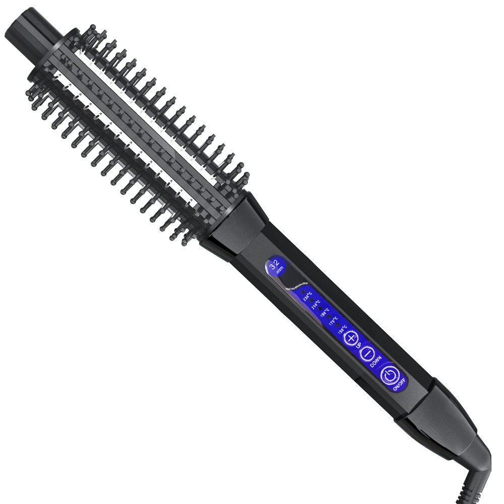 hair curler hair straightener hair comb 3 in 1 blue | Shopee Philippines