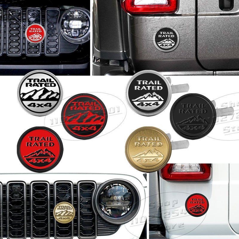 3D Metal 4X4 Trail Rated Car Front Grille Emblem Rear Trunk Badge ...