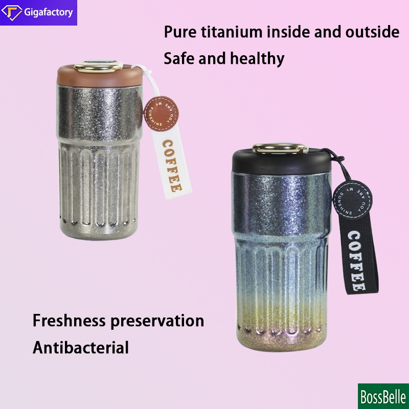 Bossbelle-Pure Titanium Coffee Thermos Cup Stainless Steel Coffee Cup ...