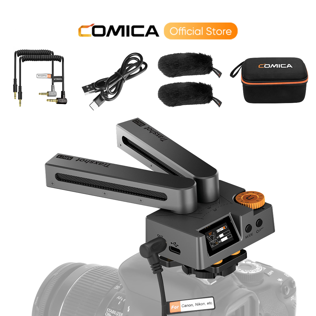 COMICA Traxshot Super Cardioid On-Camera Microphone, Transformable All ...