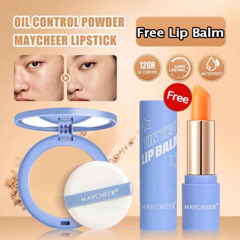 【Free Lip Blim】Oil Control Face Powder Matte Waterproof Setting Powder ...