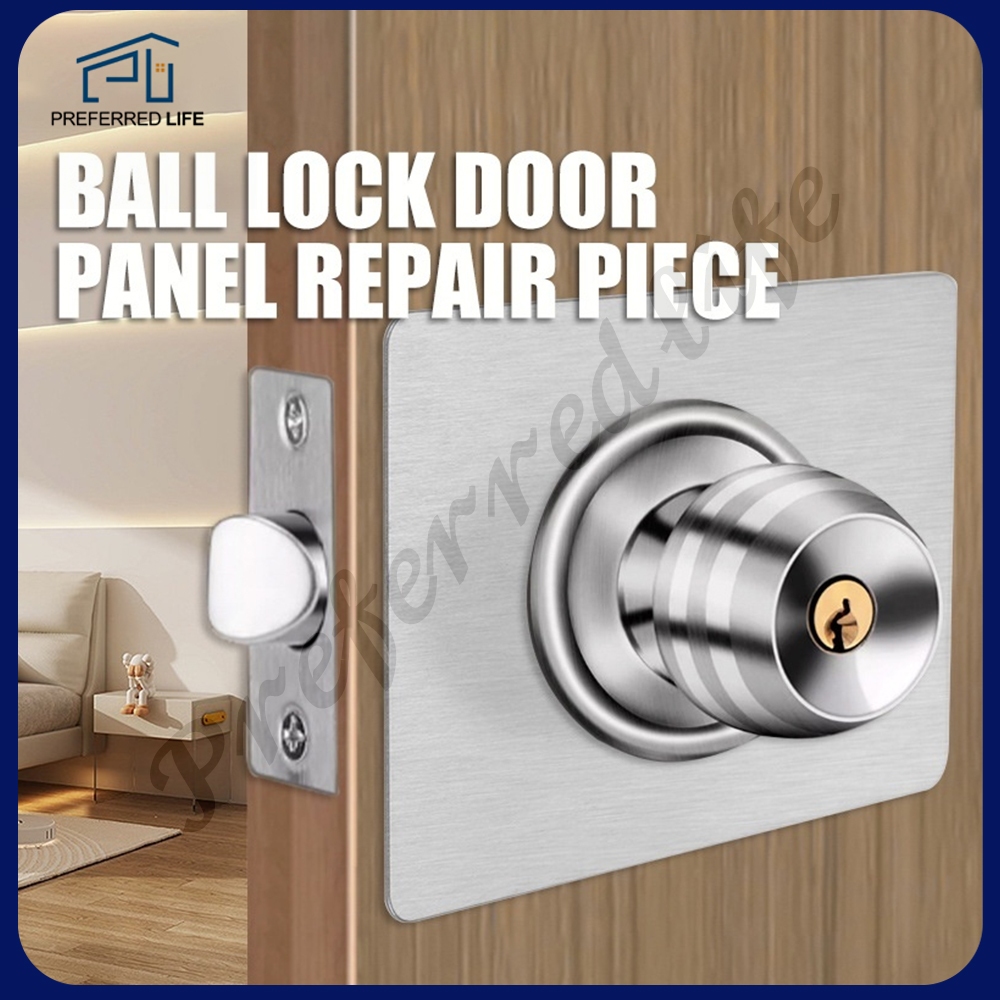 Stainless steel door lock fixed piece round door lock repair plate lock ...