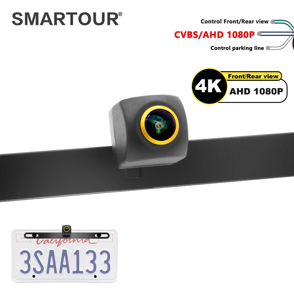 AHD 1080P Car License Plate Frame Rear View Camera License Plate Camera ...