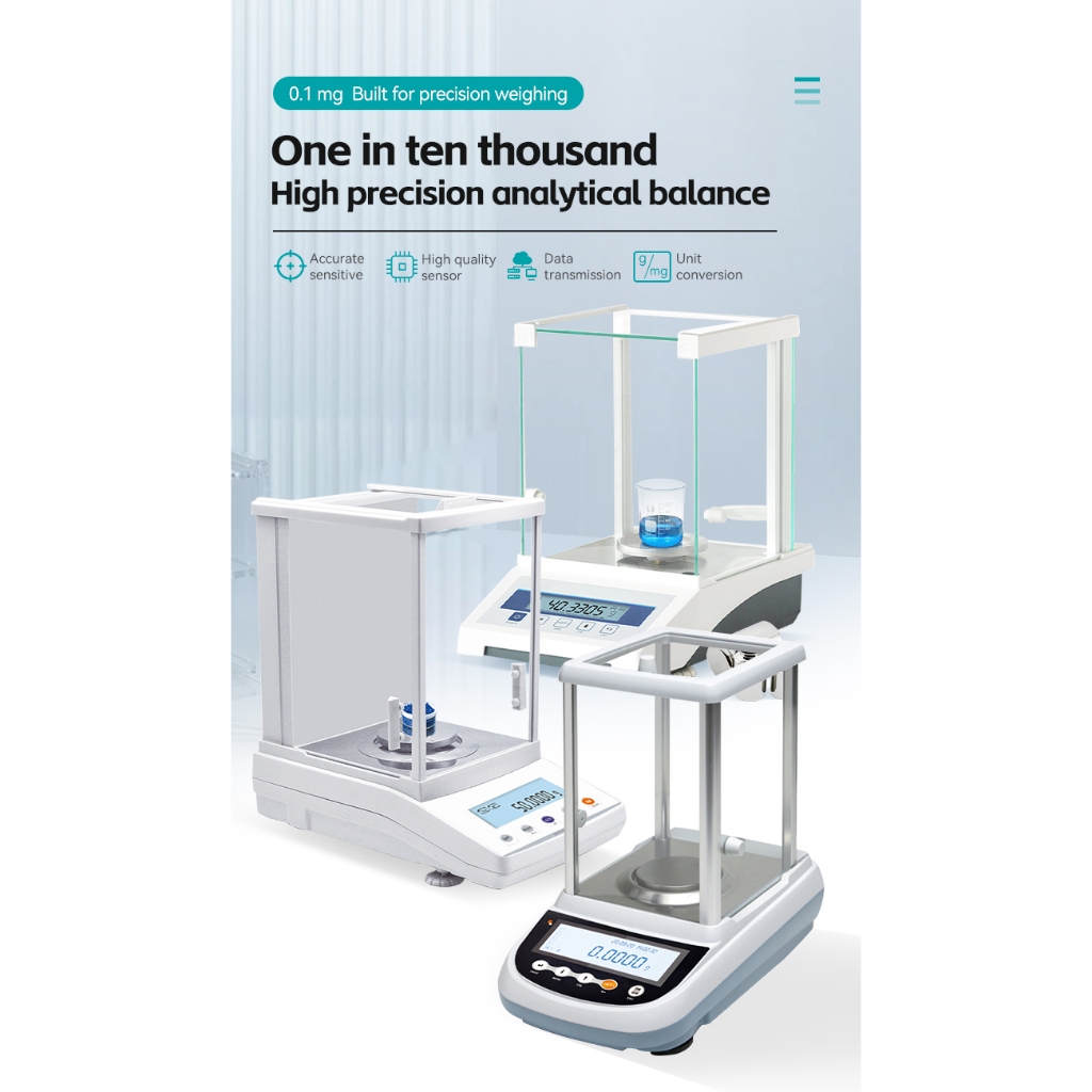 High Precision 0.1mg Electronic Smart Balance Scale Analytical ...