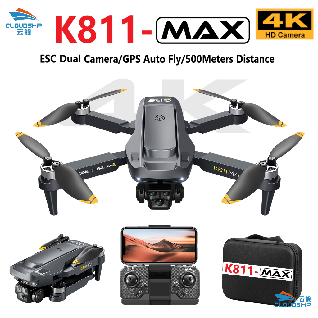 2024 K811 Max GPS Rc Drone 5G Professional 8K HD Aerial Photography 4K Dual-Camera Omni ...