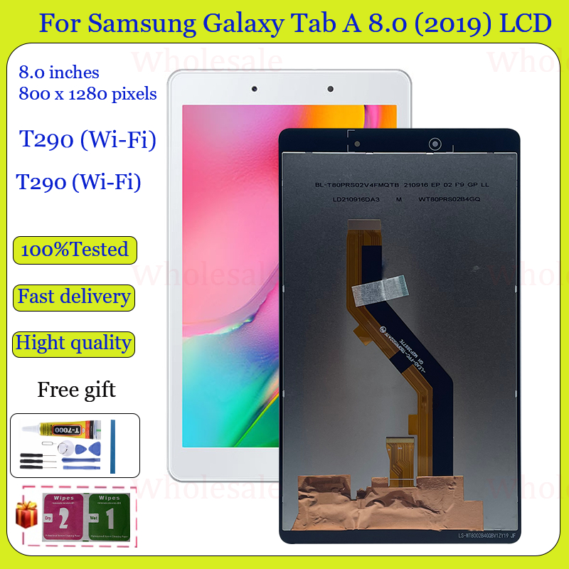 For Samsung Galaxy Tab A 8.0 2019 SM-T290 SM-T295 T290 T295 LCD Display Touch Screen Replacement ...