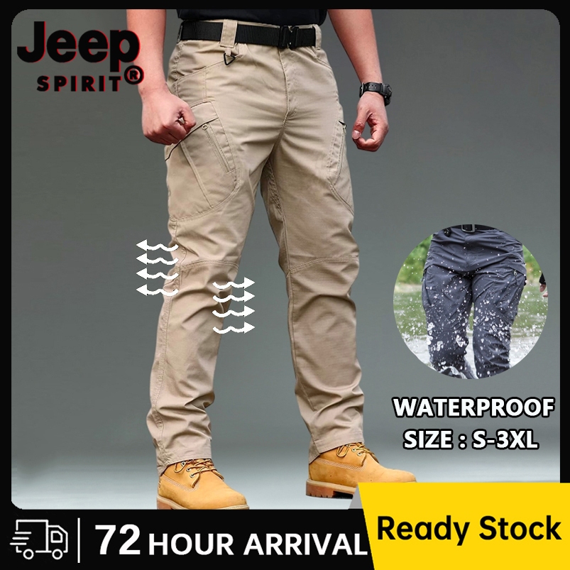 JEEP SPIRIT Waterproof Tactical Cargo Pants For Men Ix9 In Khaki ...