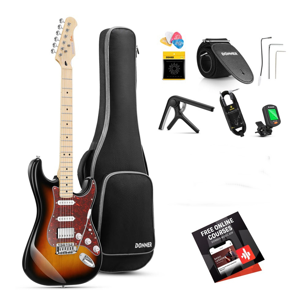 Donner DST-152 Full-Size H-S-S Electric Guitar with All Accessories ...