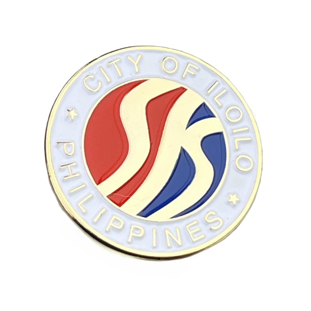 Iloilo SK Enamel Lapel Pin Collar Pin Gold Plated Size 1 Inch | Shopee ...