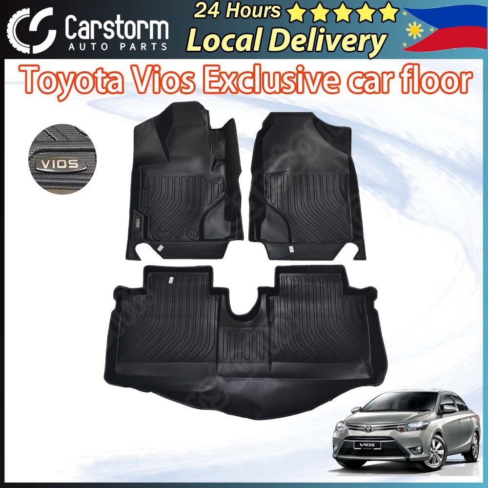 Carstorm 5D Deep Dish Car Matting Toyota Vios 2013-2024 TPE High Floor ...
