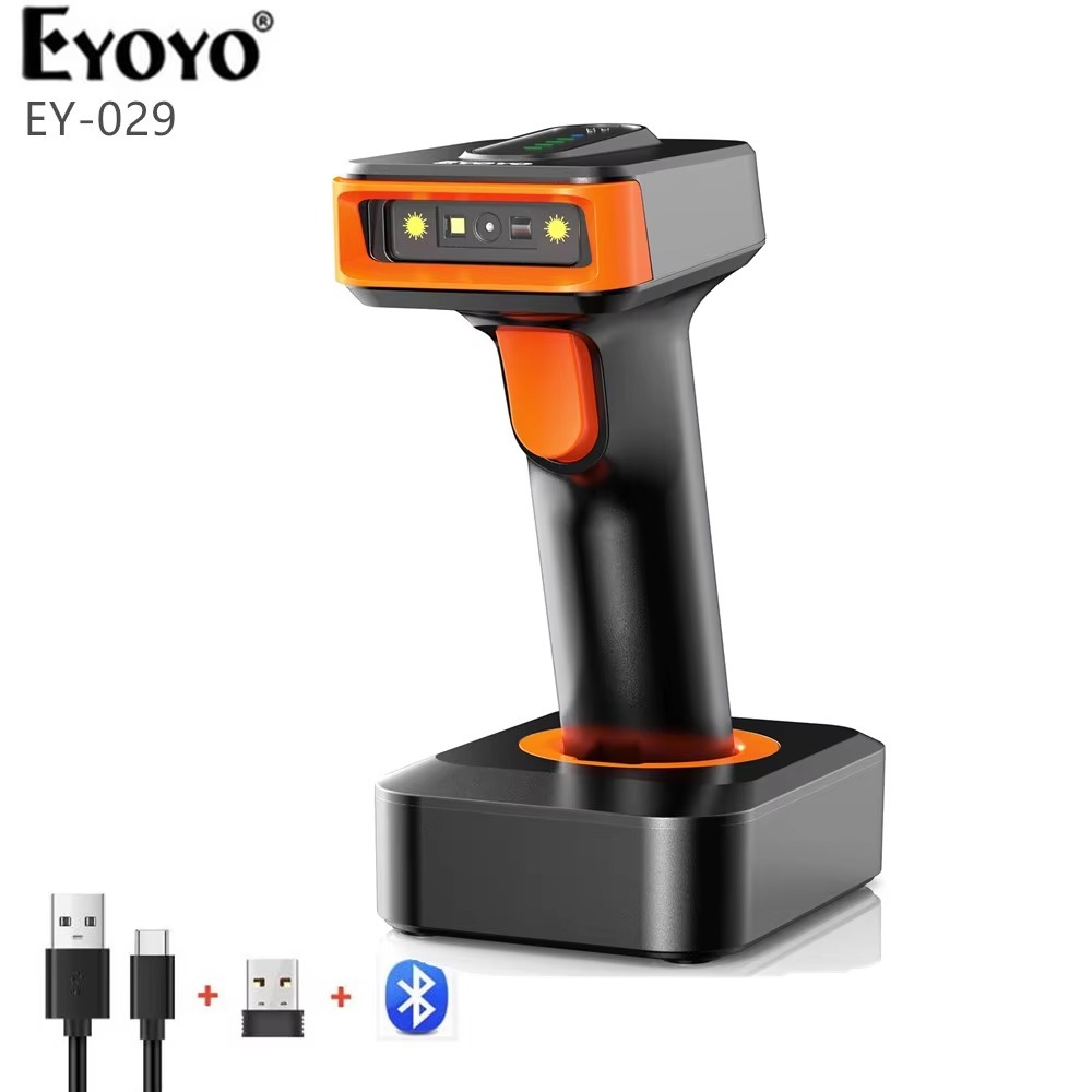 Eyoyo EY-029 Auto-sensing Screen Scanning 1D Bluetooth Barcode Scanner With 2500mAh Power ...