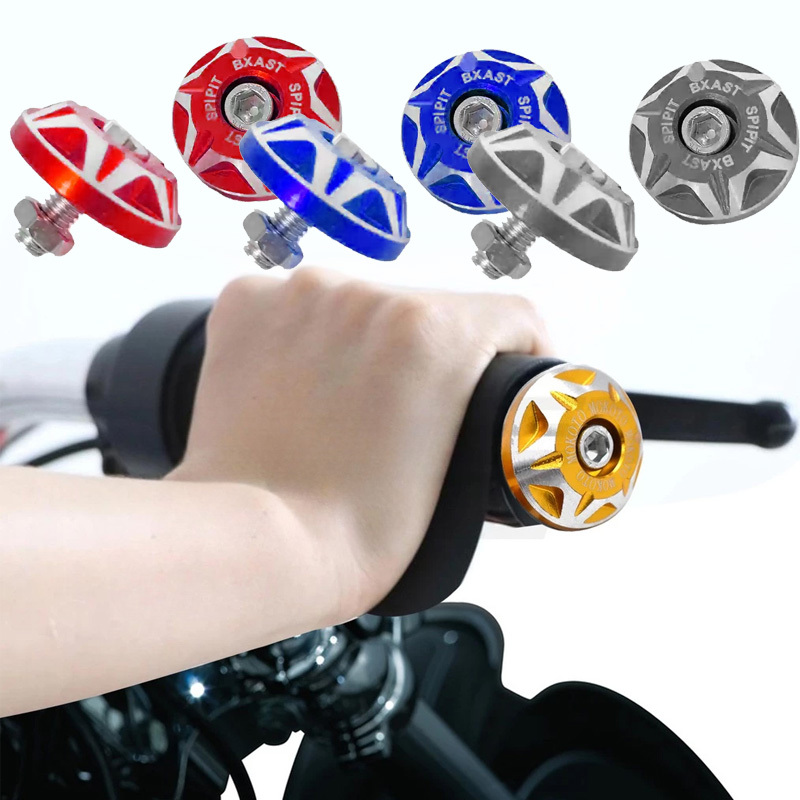 Motorcycle Bar End Cap CNC Full Alloy For Handle Grip / Motor Handlebar ...