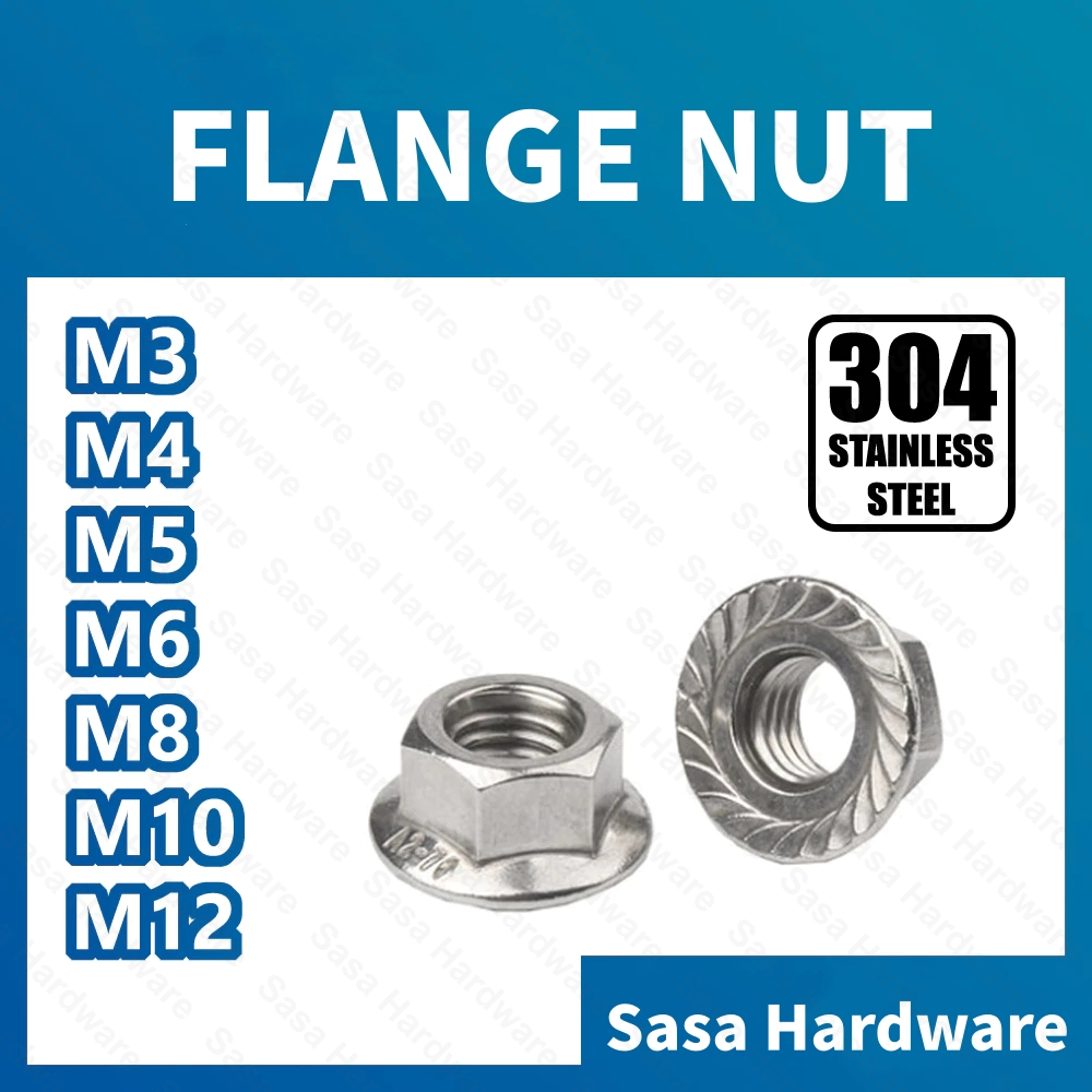2-10PCS Stainless Flange Nut / SUS Flanged Hex Nut | Shopee Philippines