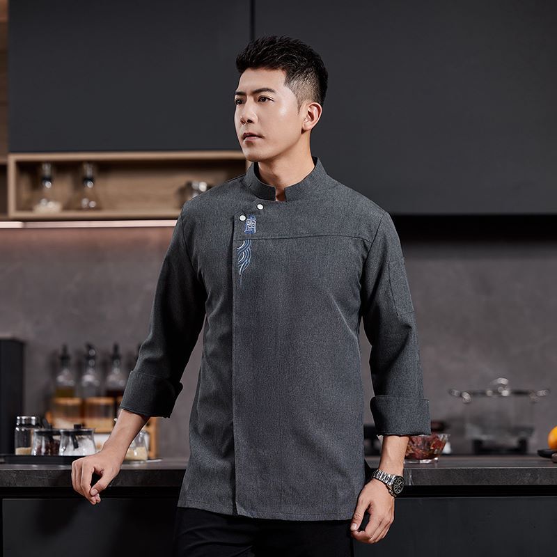Kitchen Jacket Catering Uniform Long Sleeve Chef Clothes Hotel Waitress ...