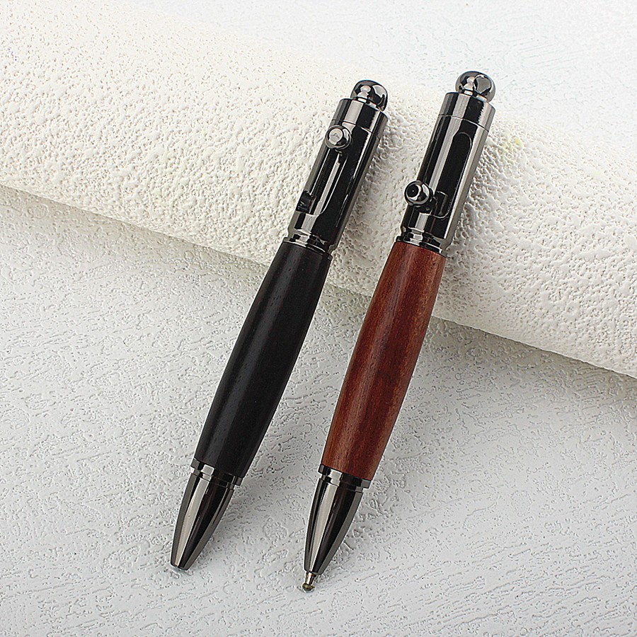 Retro Gun Bolt Ballpoint Pen Solid Wood Brass Creative Decompression ...
