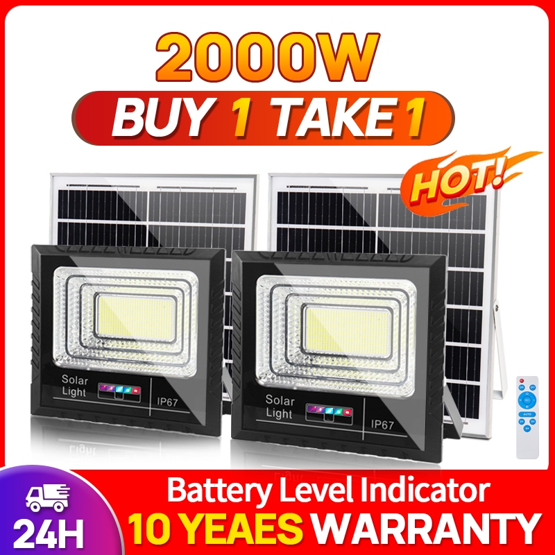 Buy 1 Take 1 Solar Flood Light Outdoor Waterproof 1000/2000Watts With ...