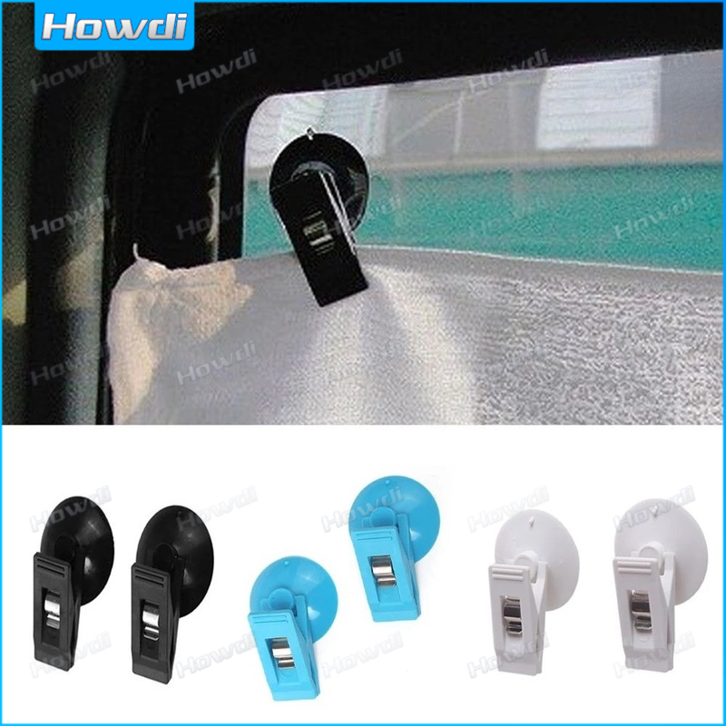 1 Pc Plastic Car Window Mount Sucker Clip / Removable Sunshade Curtain ...
