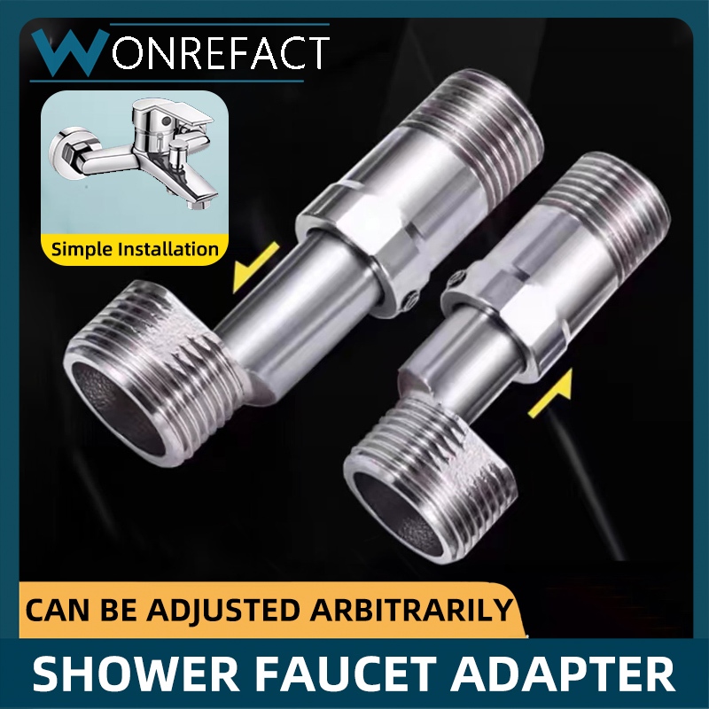 Stainless Steel Shower Faucet Adjustable Adapter Shower Angle Adapter ...