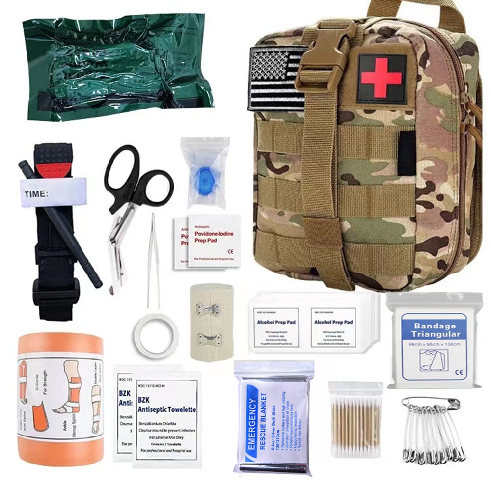 Tactical First Aid Kit Military Emergency Medical Pouch Outdoor Rescue ...