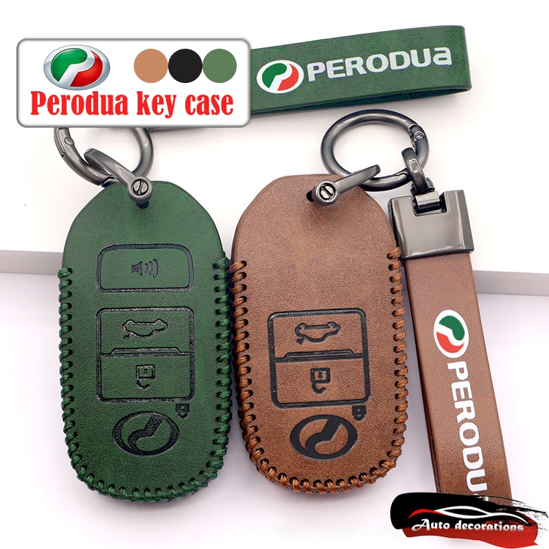 Perodua ATIVA ALZA AXIA MYVI Axia car key case Perodua Genuine Leather ...